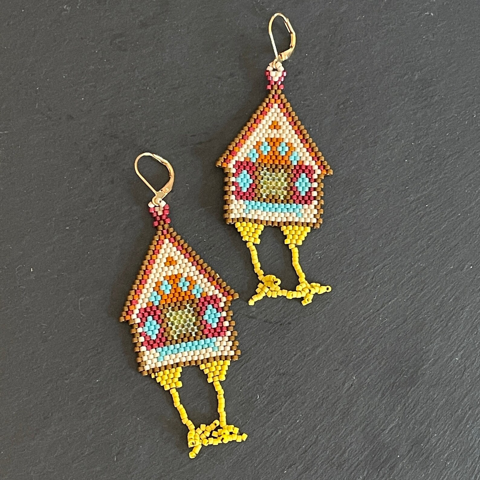 Baba Yaga Hut Earrings, House on Chicken Legs Earrings, Slavic Folklore ...
