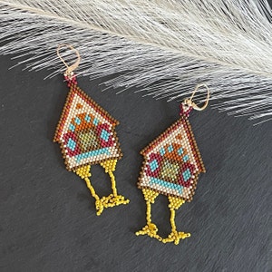 Baba Yaga Hut Earrings, House on Chicken Legs Earrings, Slavic Folklore ...