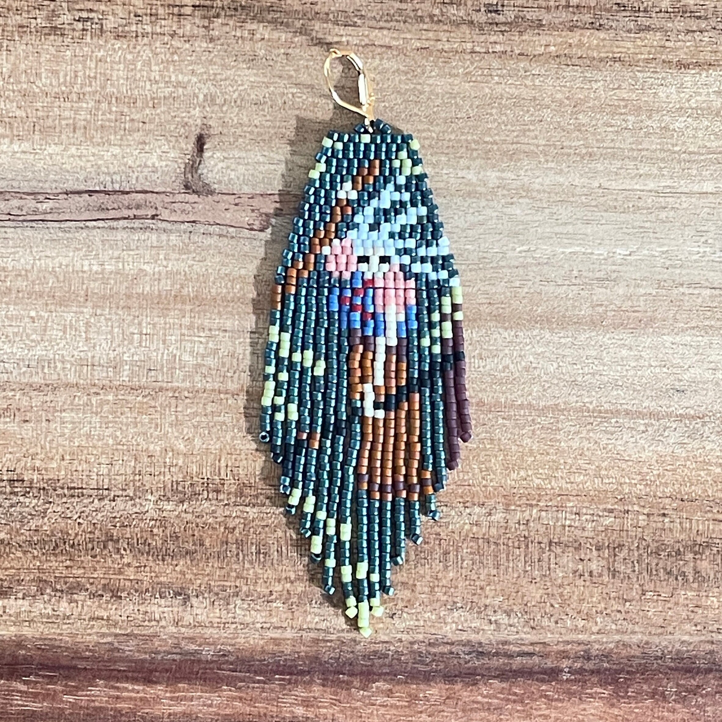 Baba Yaga Vasilisa Or Baba Yagas Hut Earrings Folklore Handwoven Fringe Earrings Whimsical