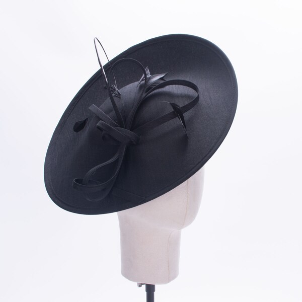 Black Fascinator - Etsy