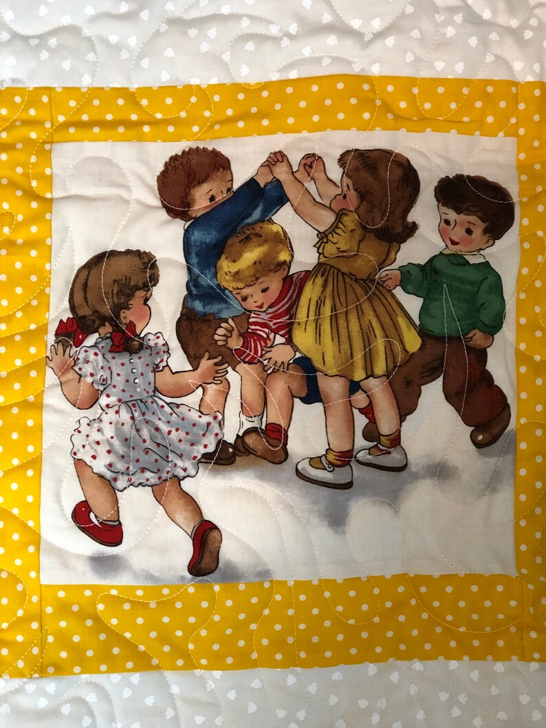 Retro Kids “play All Day” Quilt - Etsy