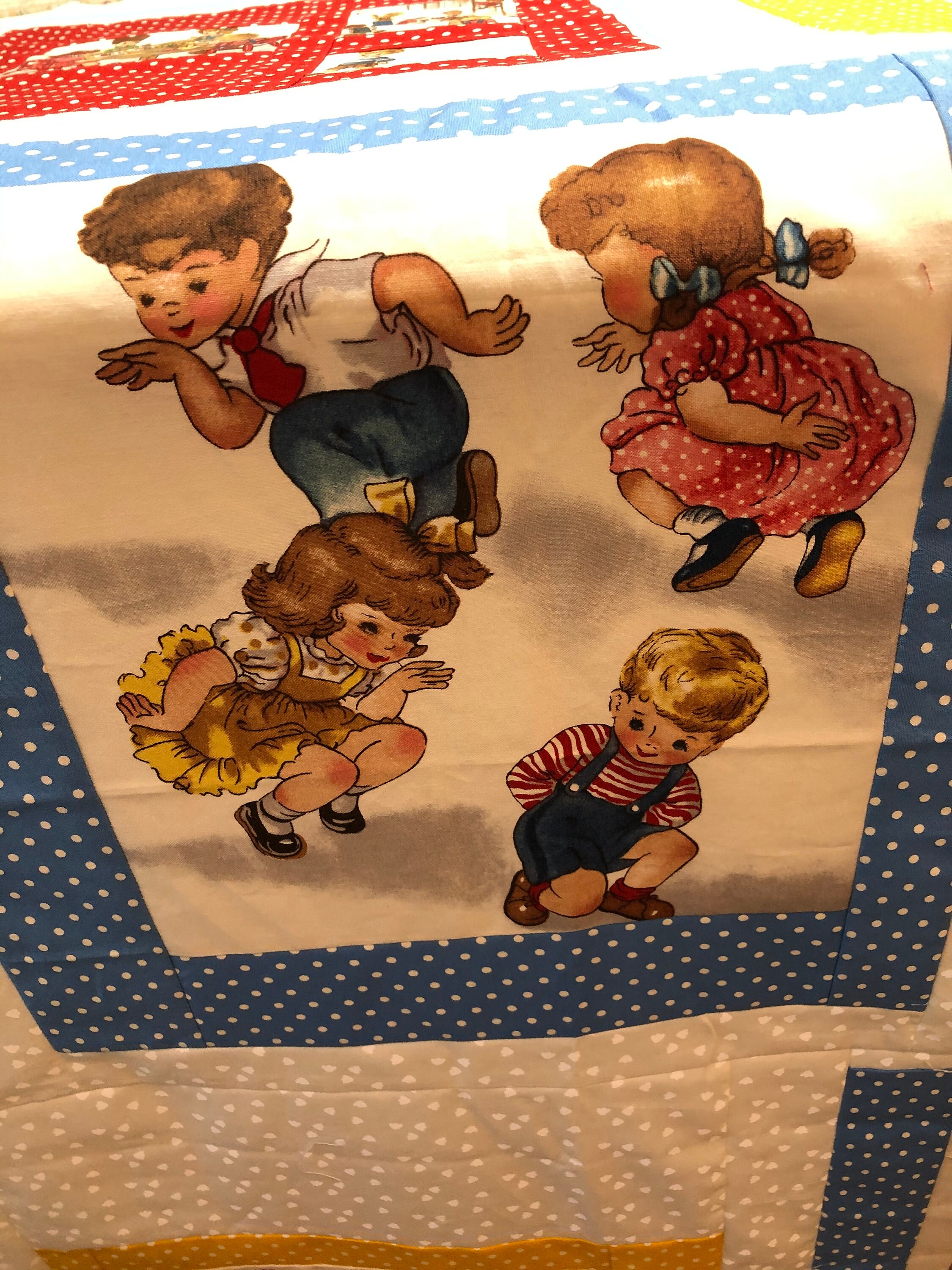 Retro Kids “play All Day” Quilt - Etsy