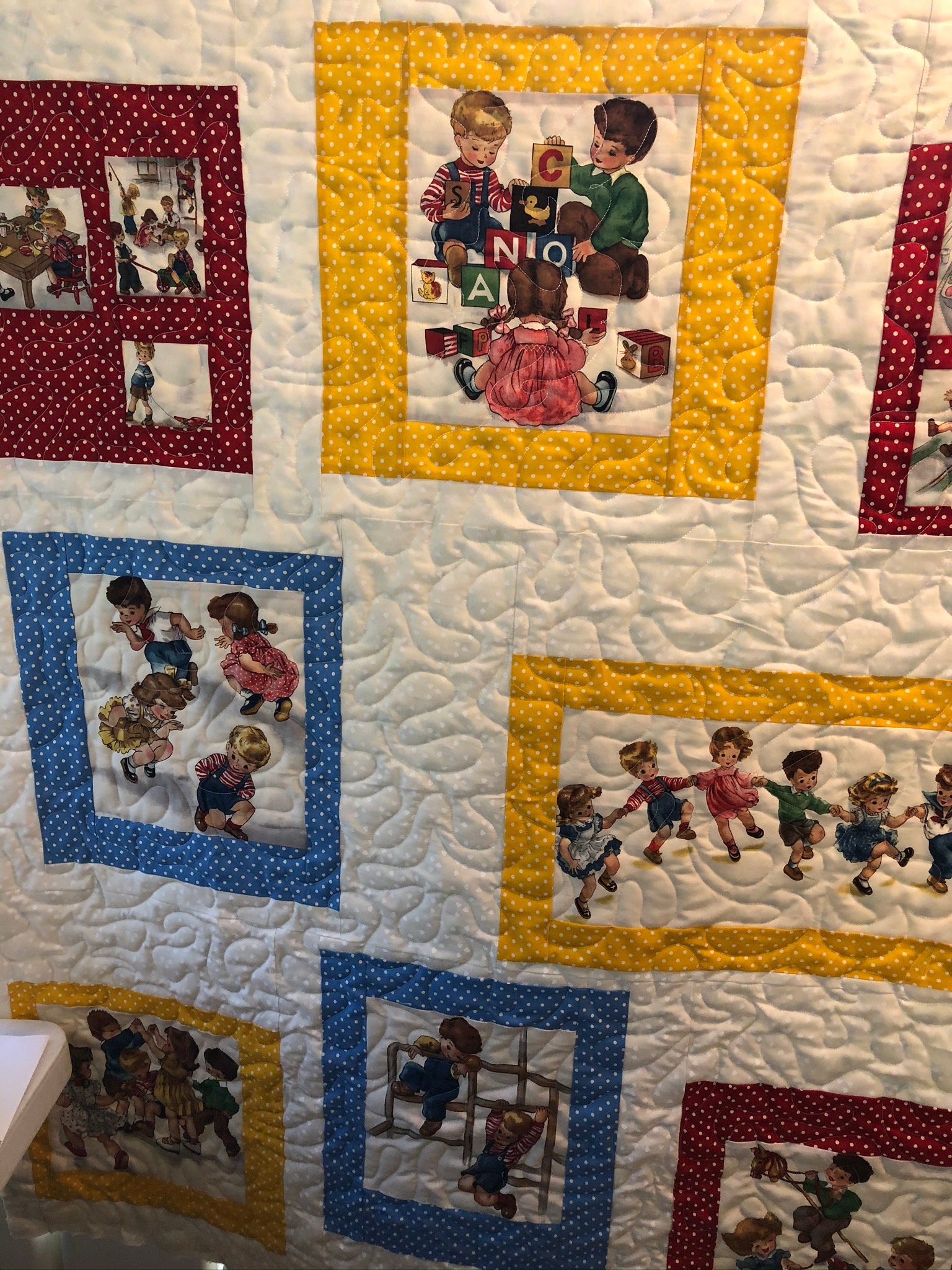 Retro Kids play All Day Quilt - Etsy