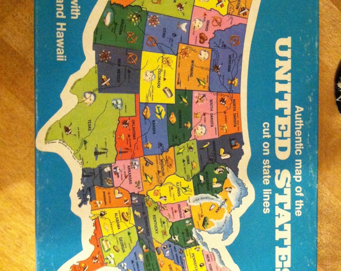 United States of America Puzzle Map 1975 Sealed in Original Box Brand ...
