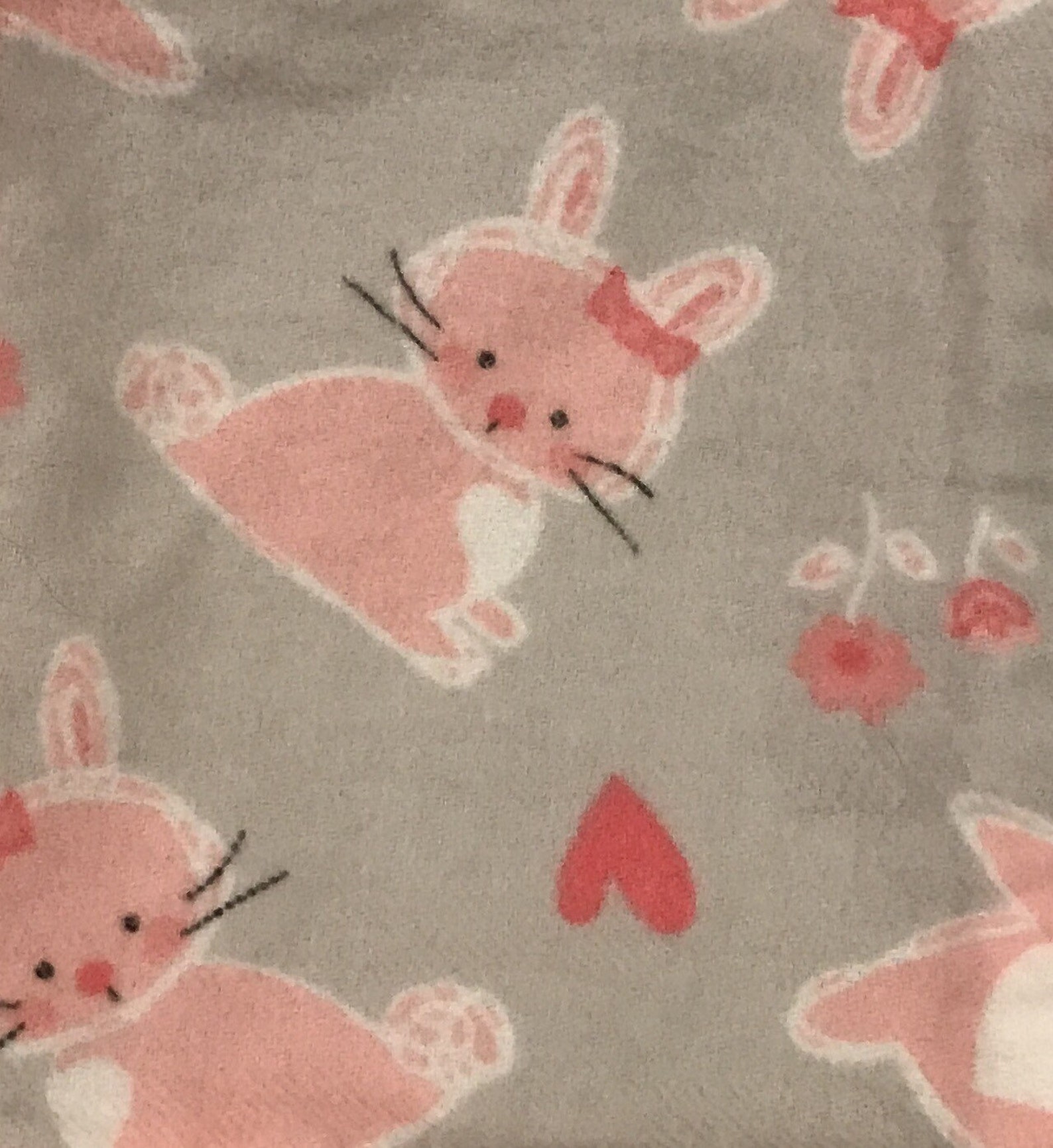 Large Pink Bunny Themed Patchwork Quilt Rabbit Blanket - Etsy