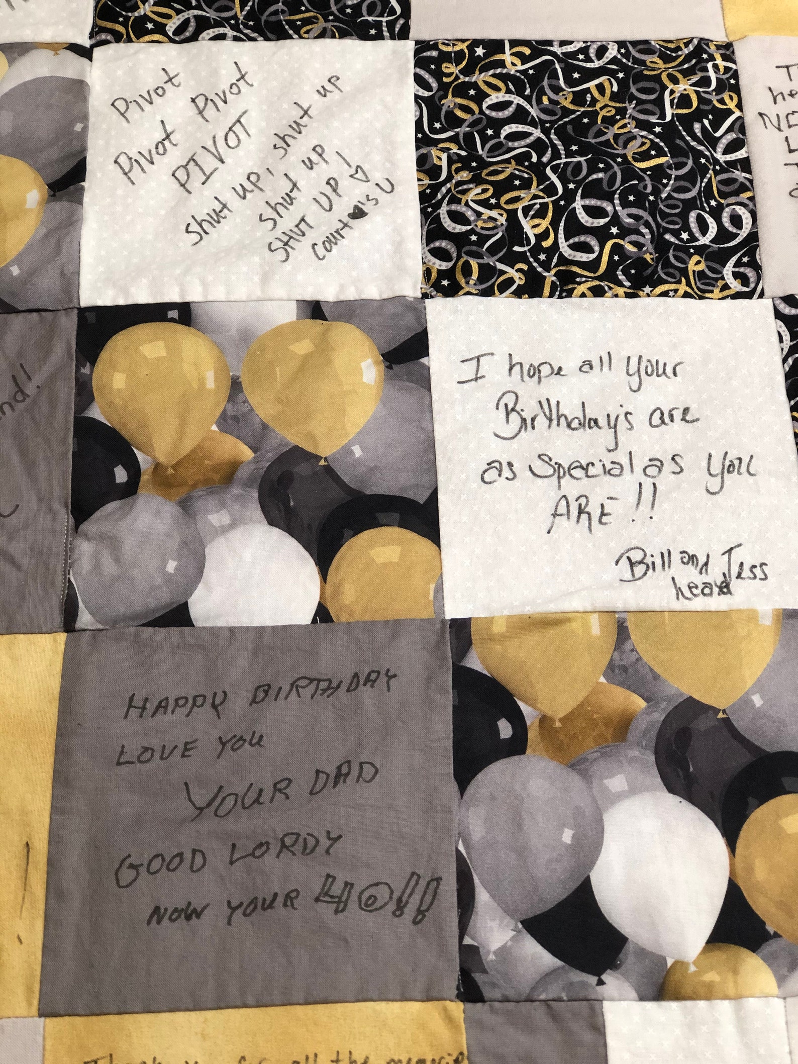 Happy Birthday Message Quilt Kit Adult SIze Lap Quilt | Etsy