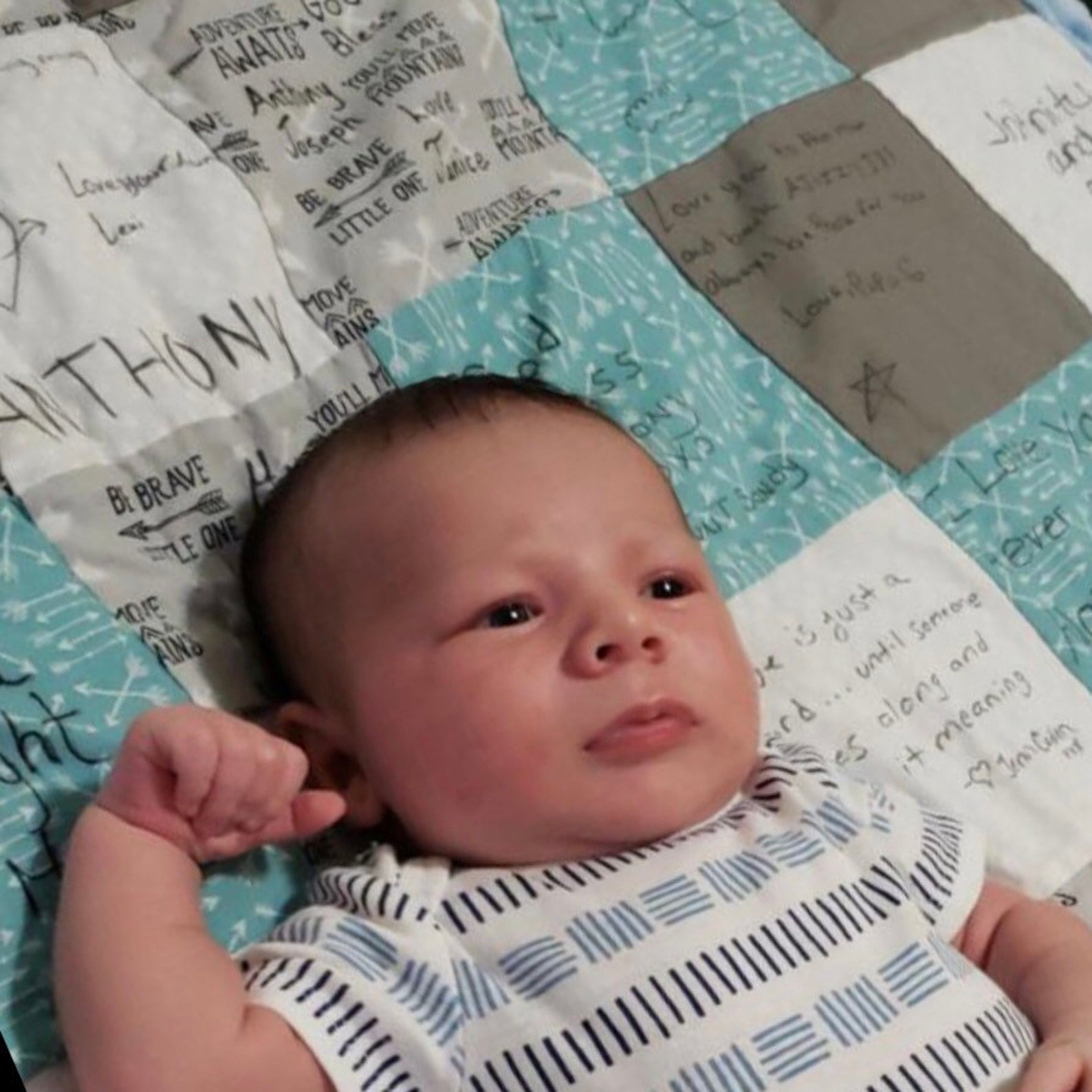 Peach Rainbow Message Quilt Kit Modern Rainbow Quilt | Etsy