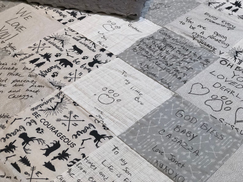 Arrow Message Quilt Kit Be Strong Baby Shower Gift Red and | Etsy