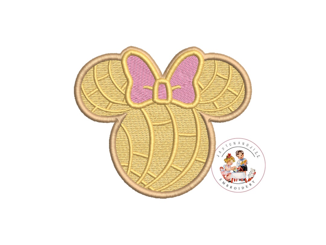 Concha Minnie Mouse Head Embroidery Design (4x4 5x5) (instant Download ...