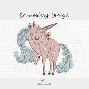 Cute Unicorn Machine Embroidery Design, Fantasy Horse Embroidery ...