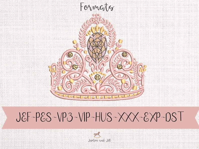 Princess Tiara Crown Machine Embroidery Design (digital Download) - Etsy