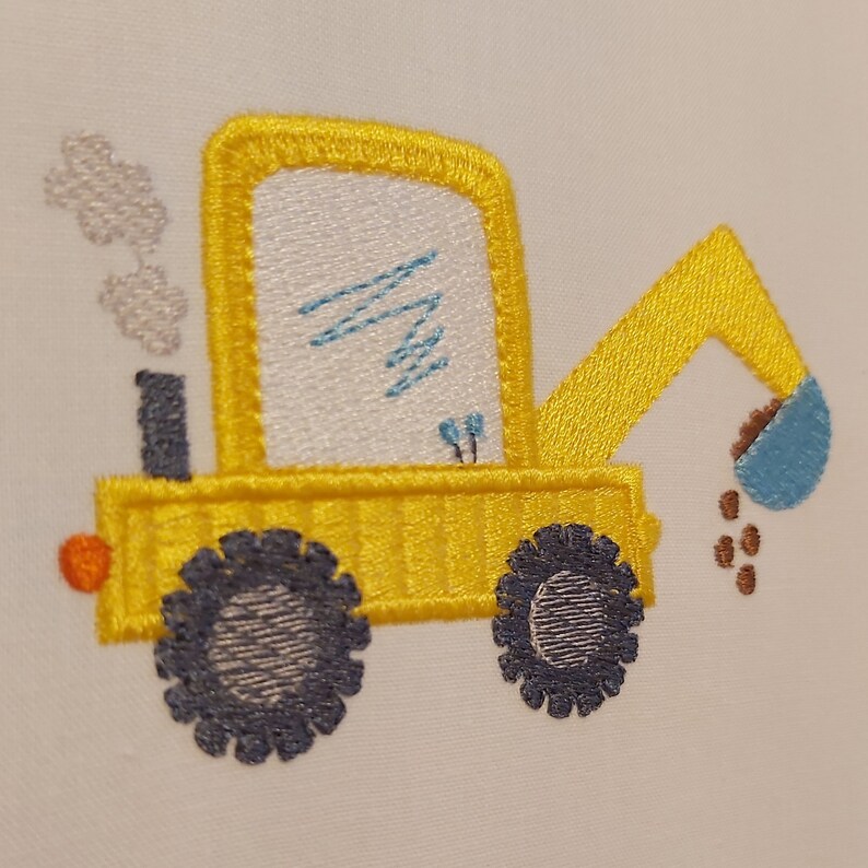 Digger Construction Truck Machine Embroidery Designs Boy - Etsy