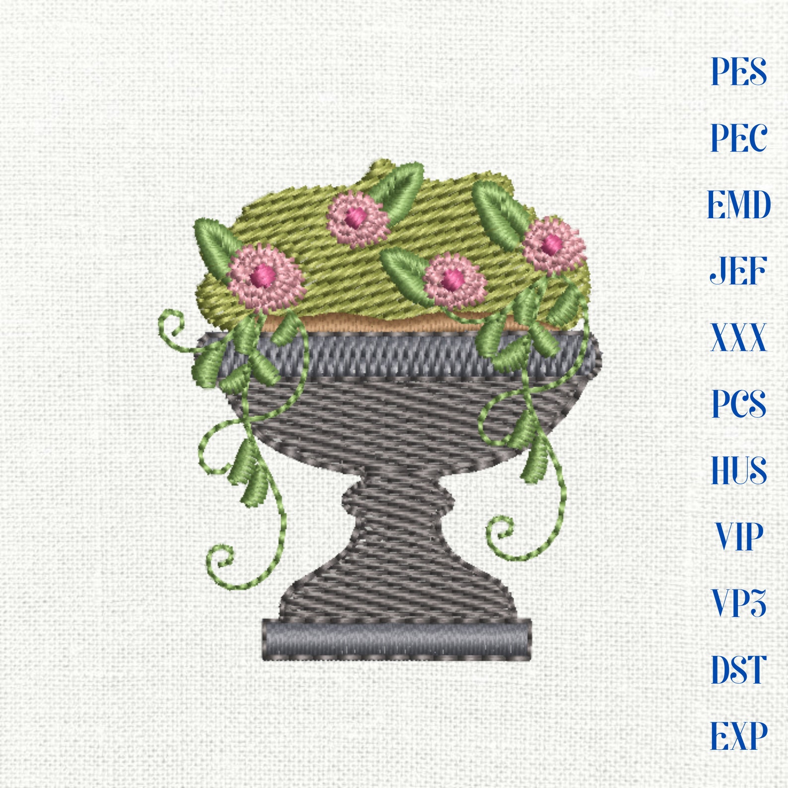 Rose Bush Machine Embroidery Design Embroidery Design Spring - Etsy