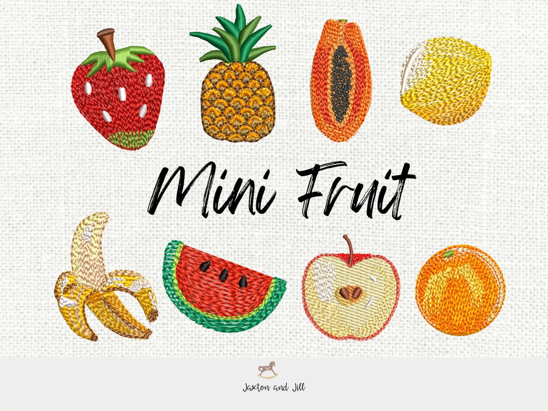 Mini Fruit Machine Embroidery Design Set, Mini Fruit Machine Embroidery ...