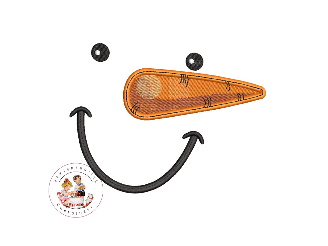Snowman Face Machine Embroidery Design - Christmas Embroidery, Snowman ...