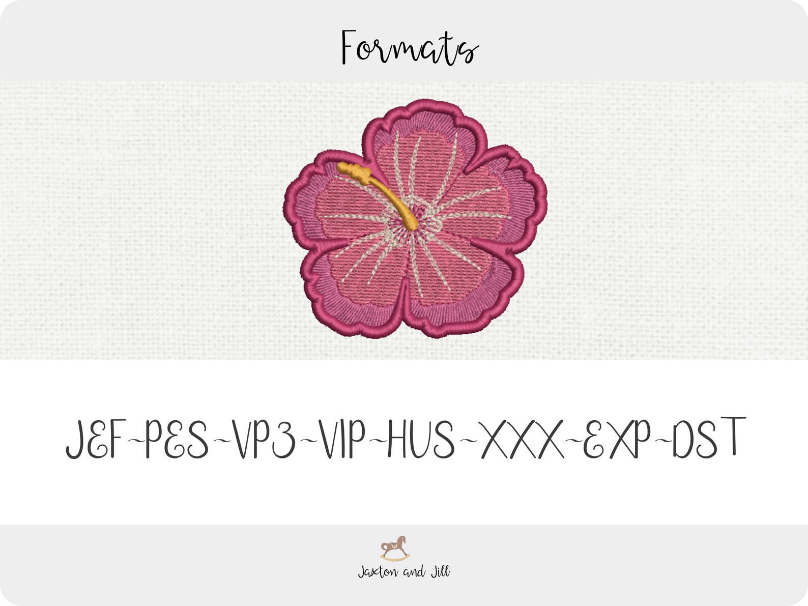 Hibiscus Flower Machine Embroidery Design Hibiscus Floral | Etsy