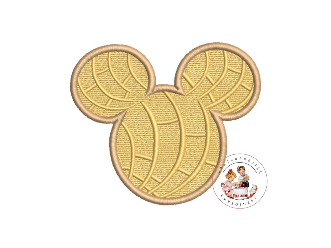 Concha Mickey Head Machine Embroidery Design, Mouse Embroidery Design ...