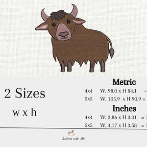 Yak Animal Machine Embroidery Pack, Children's Embroidery Letter, Kids ...