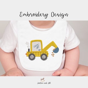 Digger Construction Truck Machine Embroidery Designs, Boy Toys, Work ...