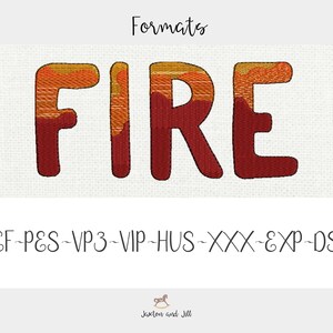 Fire Word Art Machine Embroidery Designs, Fire Machine Embroidery ...