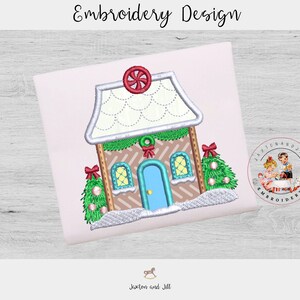 Gingerbread House Machine Embroidery Design: Christmas Candy Village ...