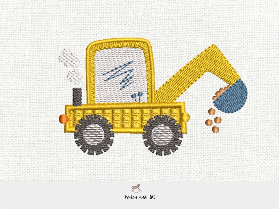 Digger Construction Truck Machine Embroidery Designs Boy - Etsy
