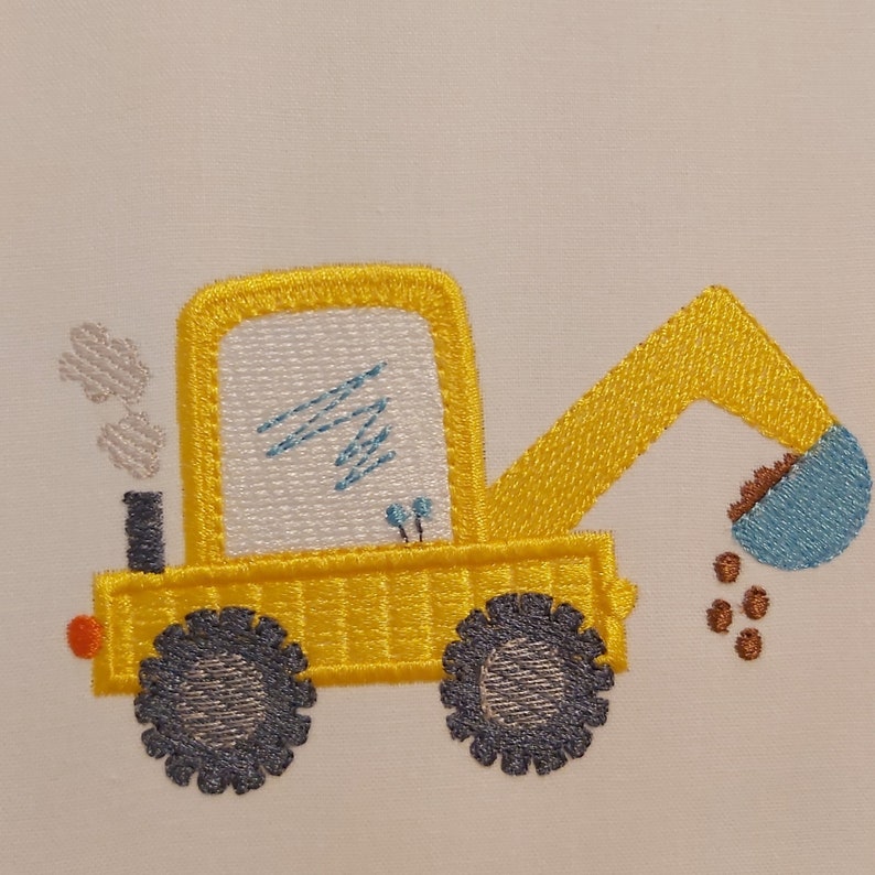 Digger Construction Truck Machine Embroidery Designs Boy - Etsy