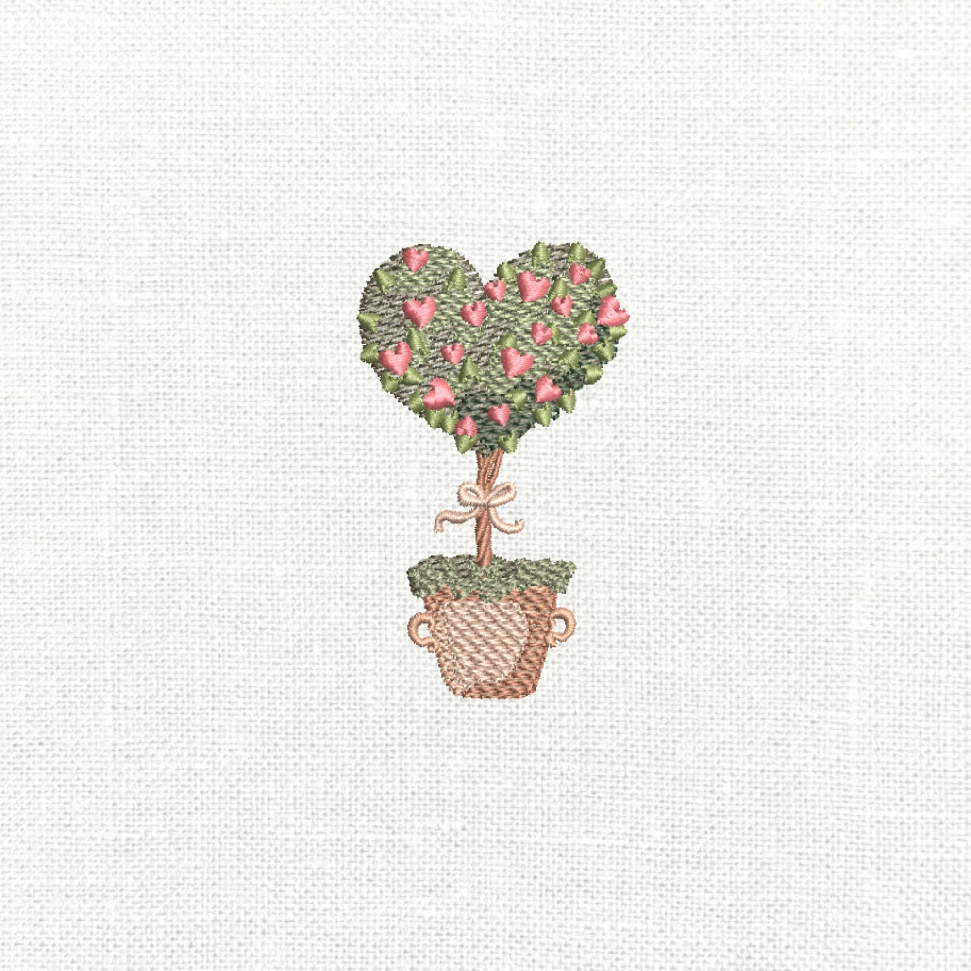 Topiary Heart Tree Embroidery Design (instant Download) - Etsy