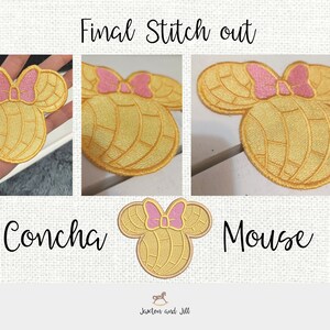 Concha Minnie Mouse Head Embroidery Design (4x4 5x5) (instant Download ...