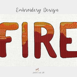 Fire Word Art Machine Embroidery Designs, Fire Machine Embroidery ...