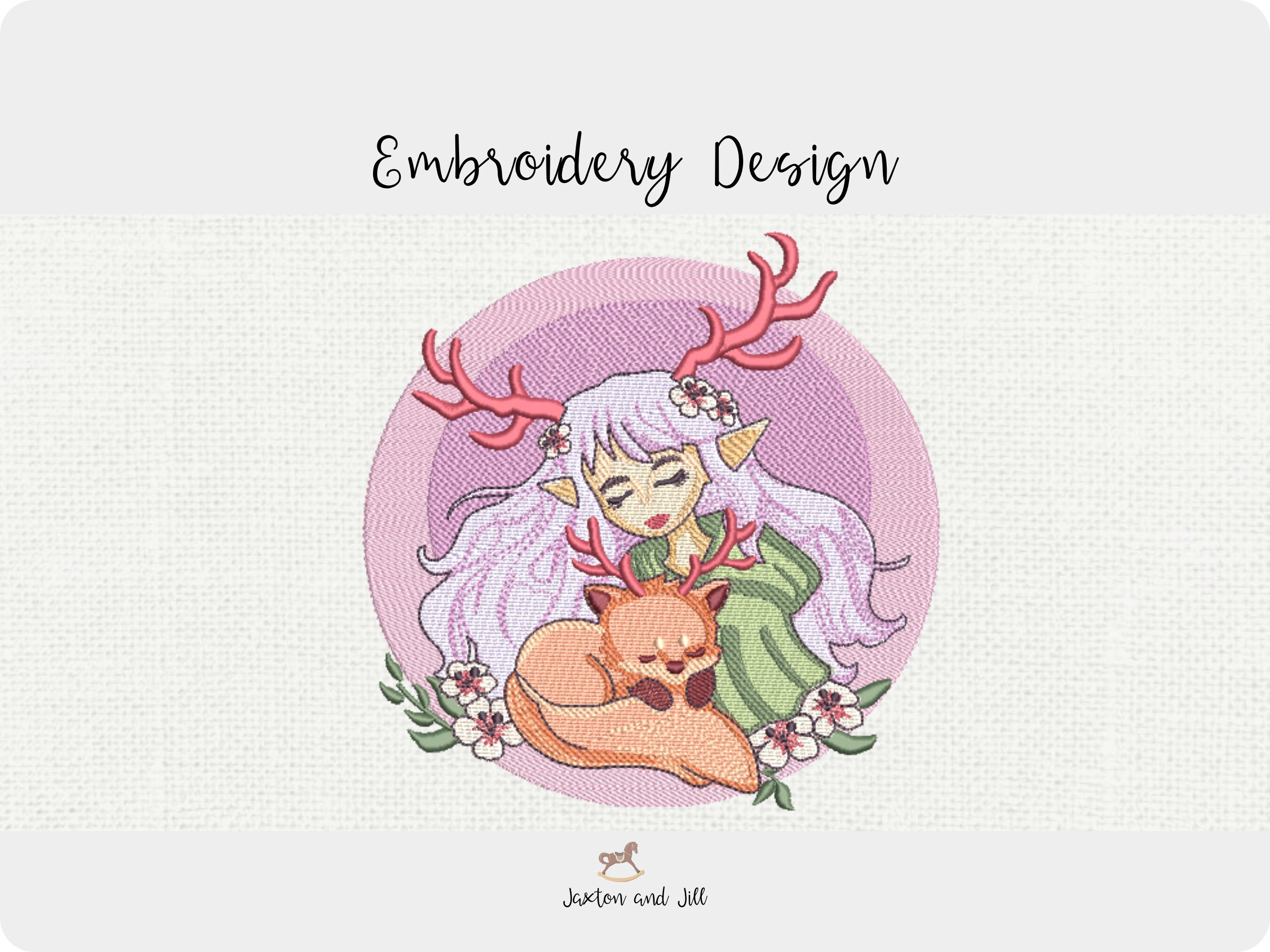 Fairy Elf Machine Embroidery Design Enchanted Fairy | Etsy
