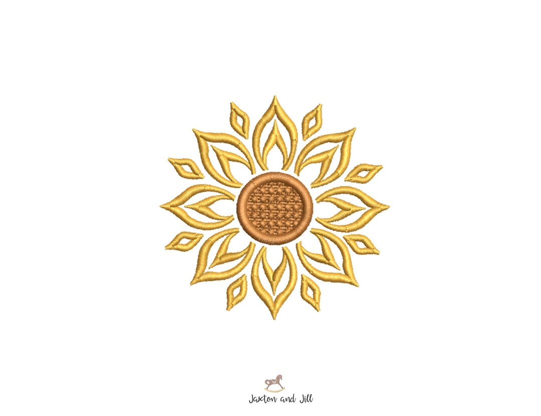Sunflower Mandala Pattern Embroidery Design for Machine Embroidery ...