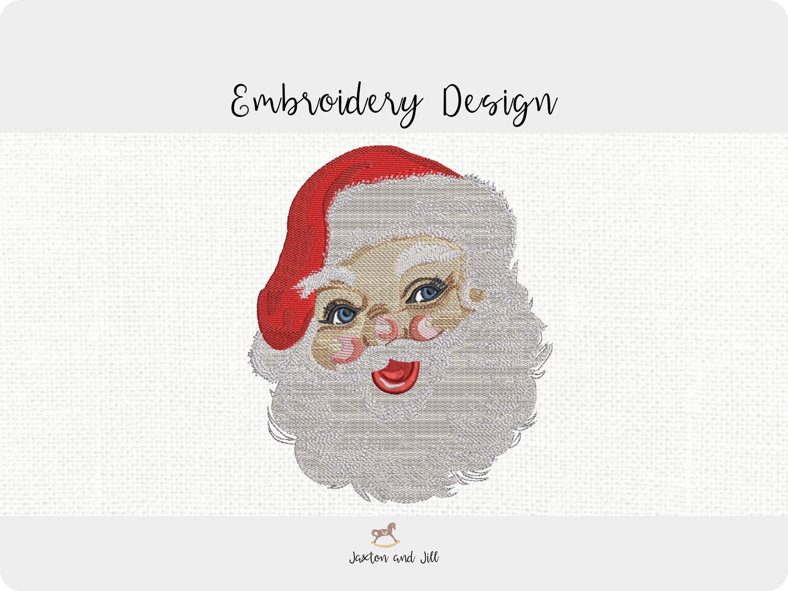 Santa Claus Face Machine Embroidery Designs Kris Kringle - Etsy