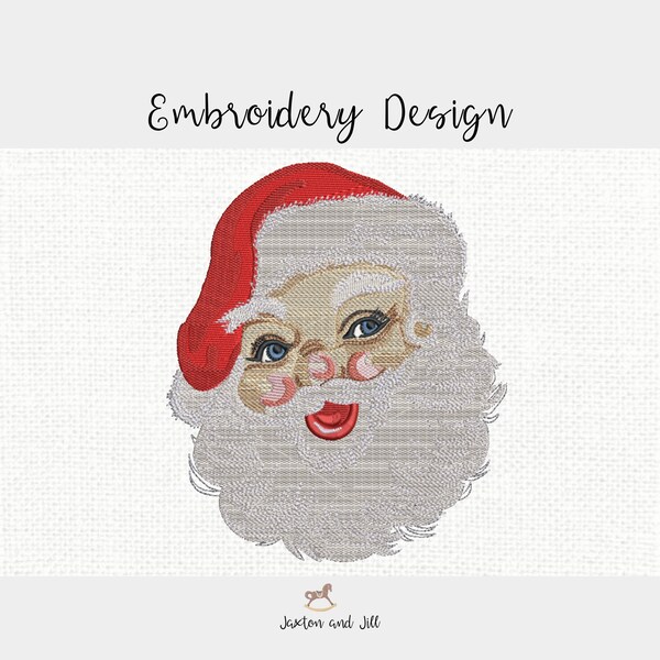 Santa Face Embroidery Design - Etsy