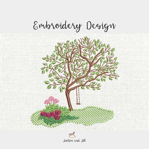 Spring Tree Machine Embroidery Design, Embroidery Design, Spring Floral ...