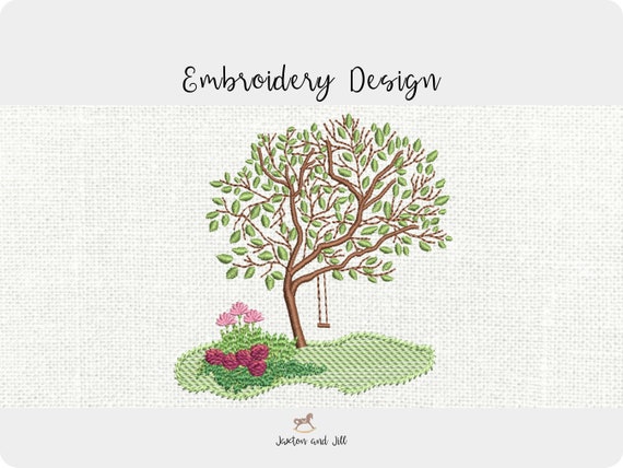 Spring Tree Machine Embroidery Design Embroidery Design - Etsy