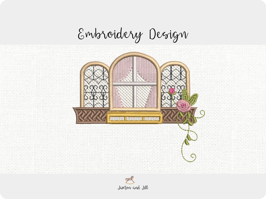 Garden Window Machine Embroidery Design, Embroidery Design, Embroidery ...