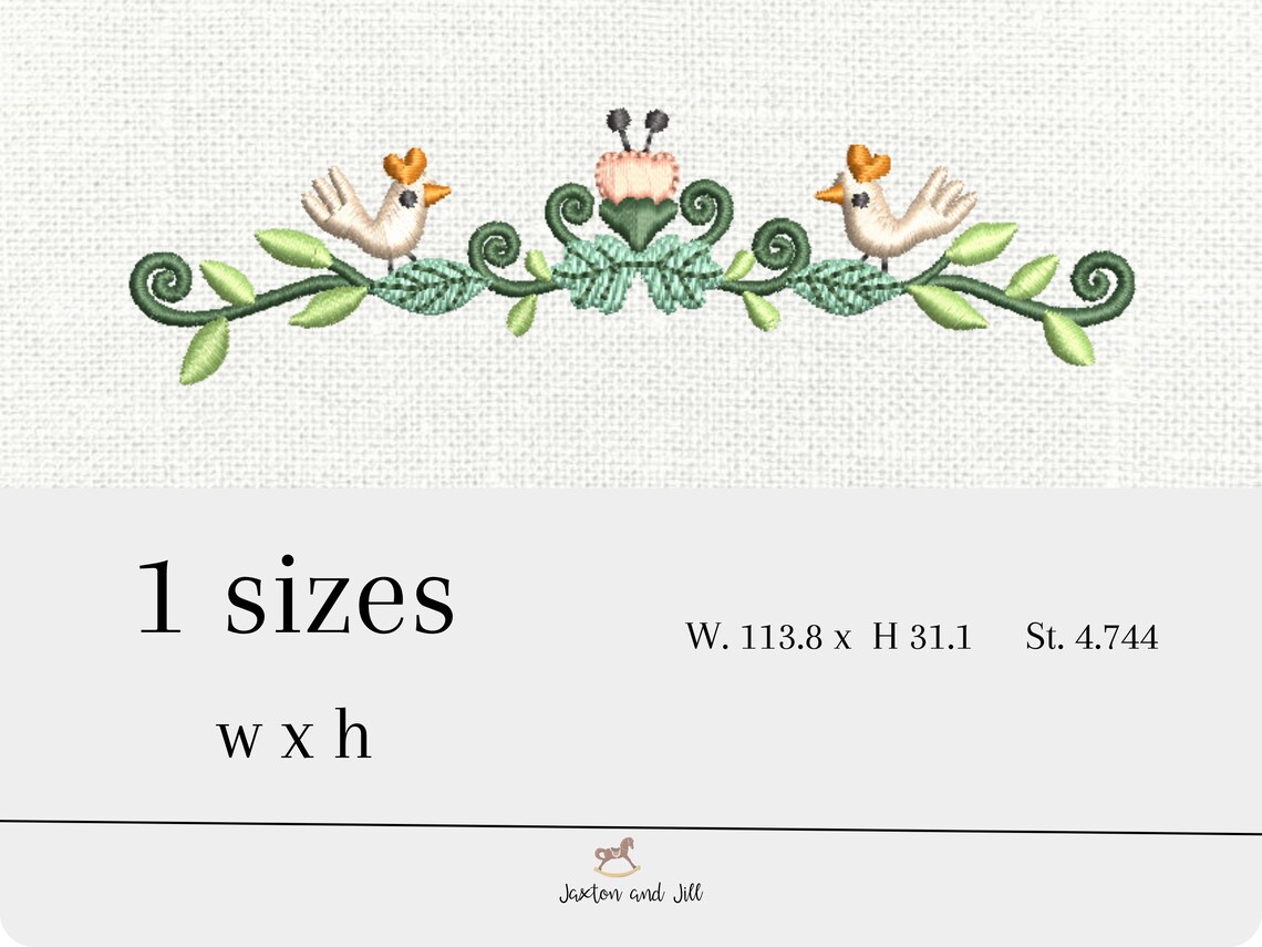 Floral Borders Embroidery Designs spring Flowers Design - Etsy