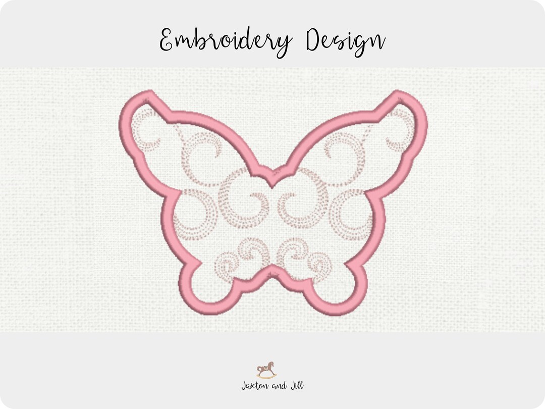 Applique Butterfly Machine Embroidery Design, Embroidery Design, Spring ...