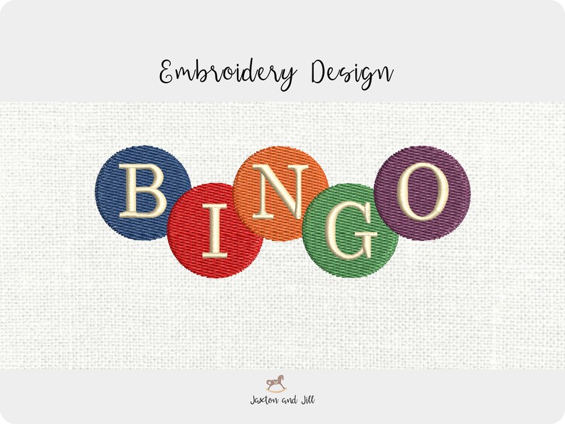 Bingo Design Machine Embroidery Instant Download 4x4 5x7 | Etsy