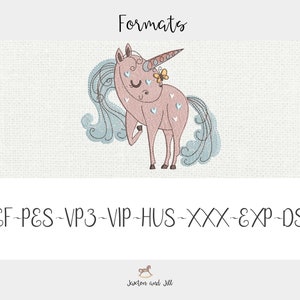 Cute Unicorn Machine Embroidery Design, Fantasy Horse Embroidery ...