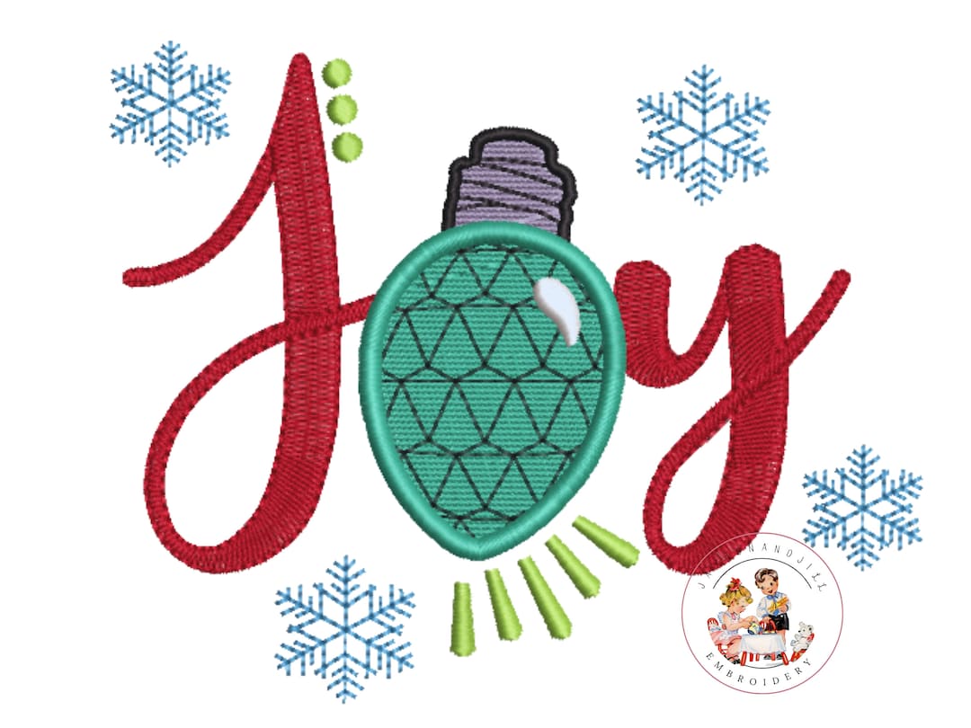 Joy Christmas Word Machine Embroidery Designs, Joy Filled Lettering ...