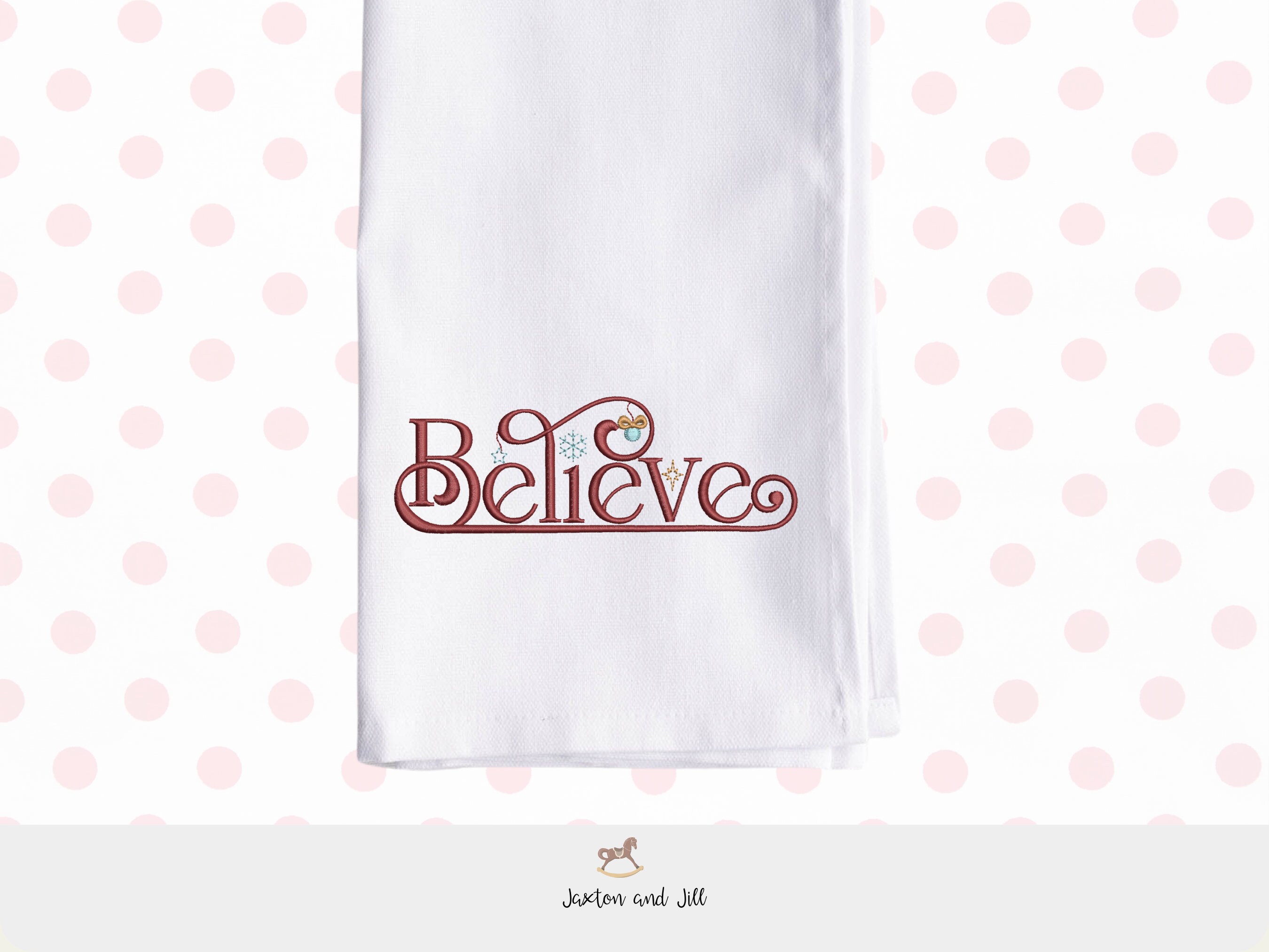 Believe Christmas Machine Embroidery Design Instant Download 4*4 4*5 5* ...