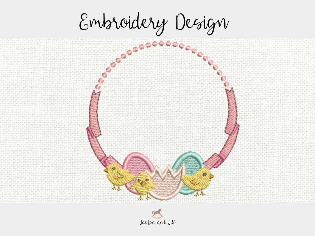 Easter Chicks Frame Machine Embroidery Design Mini Chicks in - Etsy