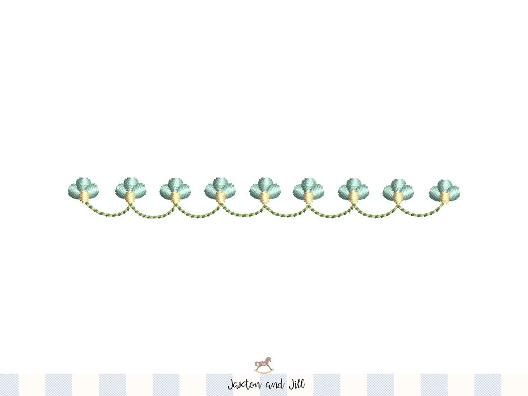 Daisy Flower Border Embroidery Design Motif: Instant Download - Etsy