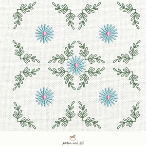 Daisy Flower Quilt Block Embroidery Design (digital Download) - Etsy
