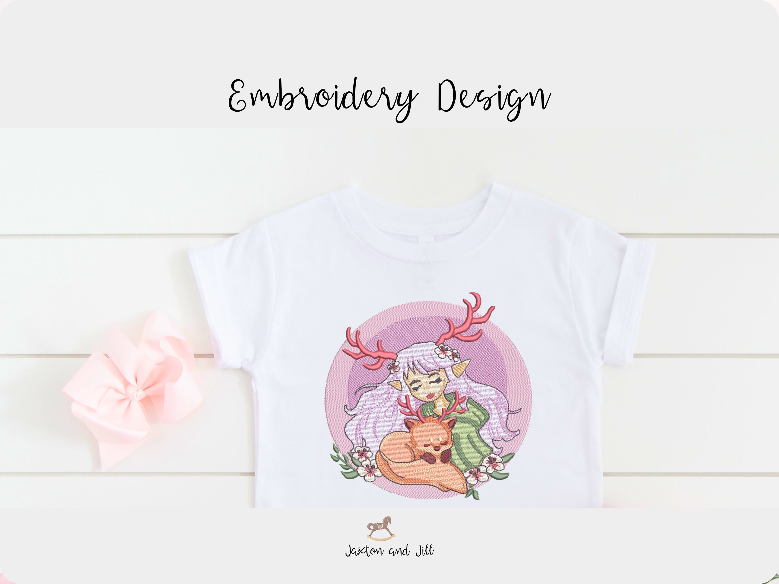 Fairy Elf Machine Embroidery Design Enchanted Fairy - Etsy