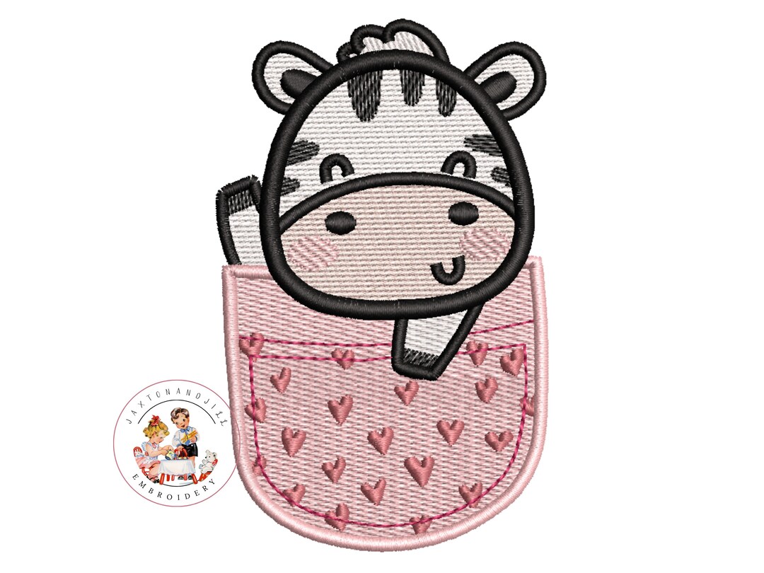 Zebra Pocket Pals Machine Embroidery Design (instant Download) - Etsy