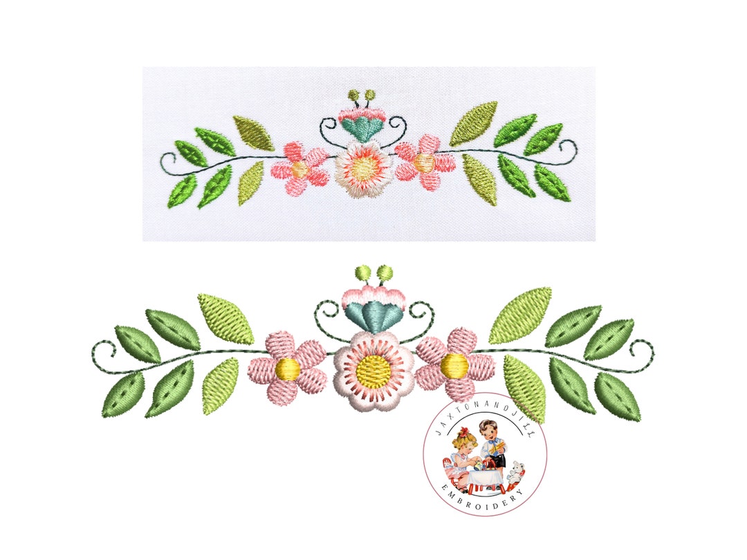 Floral Borders Embroidery Designs spring Flowers Design, Flowers ...