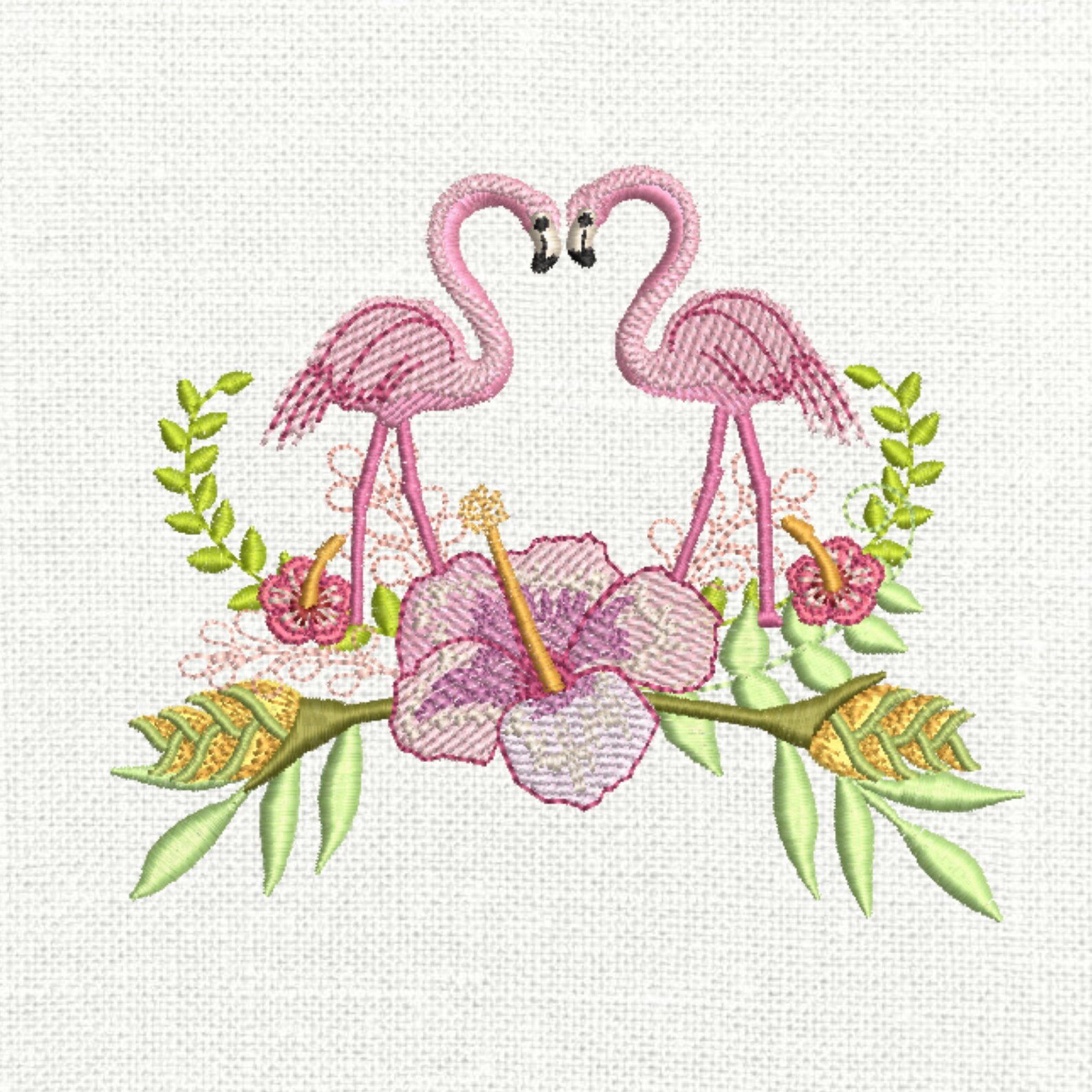 Hibiscus Flower Machine Embroidery Design Instant Download - Etsy